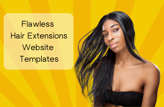 Sleek and Slick Hair Extension Website Templates from Wix | Wiksit
