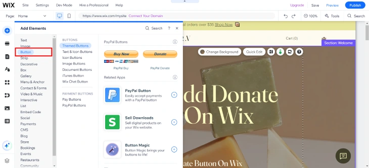 How To Add Donate Button On Wix | Wiksit