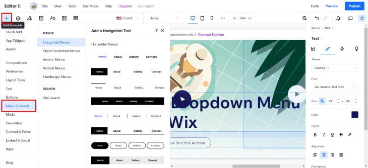 How To Create A Dropdown Menu On Wix | Wiksit