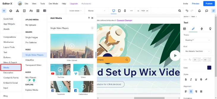 How To Add And Set Up Wix Video | Wiksit